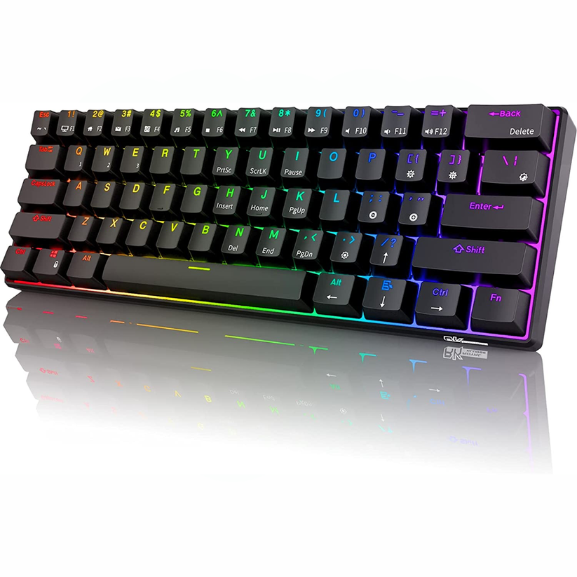 RK ROYAL KLUDGE RK61 Wireless 60% Triple Mode Mechanical Keyboard - Bl ...